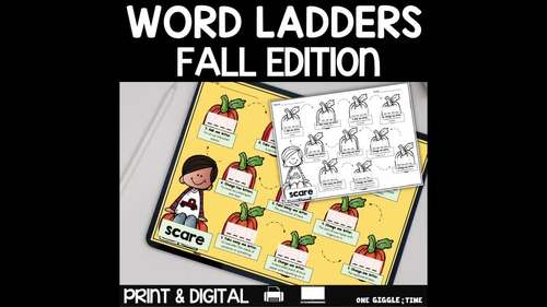 Fall Activities | Word Ladders | Word Chains | Vocabulary Activities ...