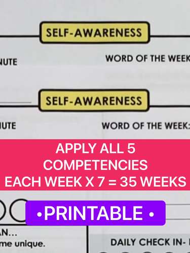 5TH GRADE SOCIAL EMOTIONAL LEARNING JOURNAL WITH CASEL FRAMEWORK SEL