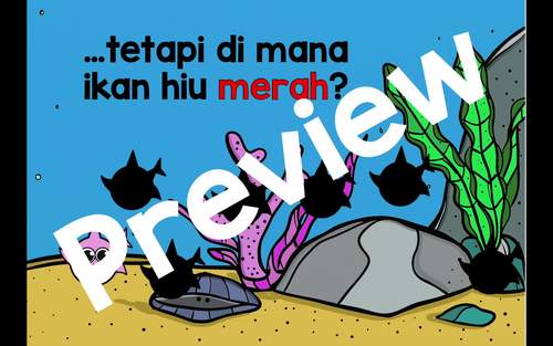 Di mana ikan hiu merah Indonesian colour practise book by Aaaamzhhh ...