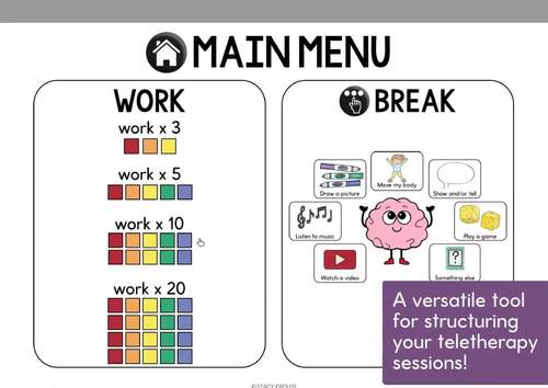 Teletherapy Reinforcement Activities Digital PDF for Speech Therapy