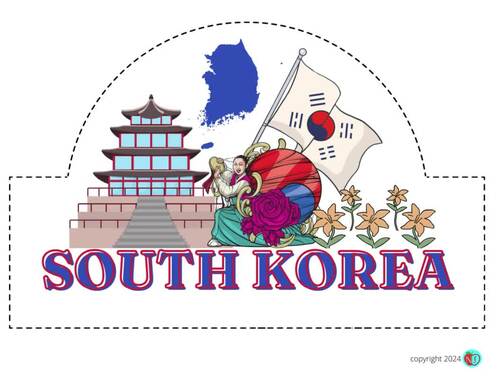 ASIAN HERITAGE KOREA HATS | COLOR CUT AND PASTE HAT ACTIVITY | MAKE HATS
