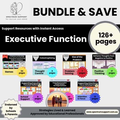 Executive Function Skills Bundle ADHD Autism Helper Support School ...