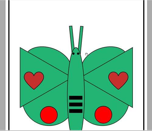 2D Shapes Butterfly Cutting Skills Worksheets,Shape Activities,Spring #2