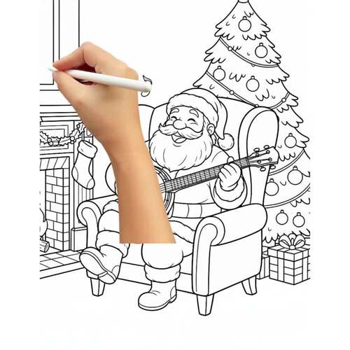Christmas Coloring Pages: Santa Pastime Fun! 10 No-Prep Holiday Activities