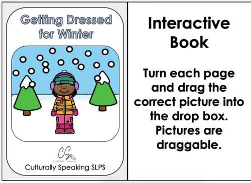 Getting Dressed for Winter (Girl) & BOOM CARDS by Culturally Speaking SLPs