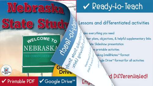Complete Nebraska State Study Unit Bundle by The Teaching Bank | TPT