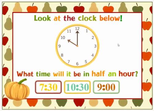 Thanksgiving Math Elapsed Time Boom Cards 1st Grade Math Centers Time ...