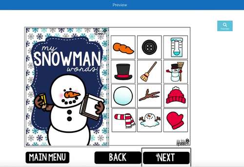 Snowmen Preschool Language Unit for Speech Therapy (+BOOM Cards)