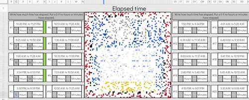 Digital Math Pixel Art | 4th Grade Fluency Practice - Elapsed Time