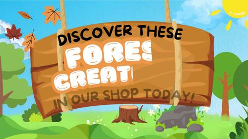 10 Full Colored Woodland Animal Cut and Paste Craft Templates | TPT