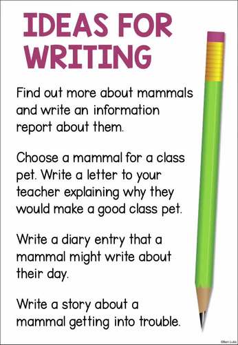 Mammal Literacy Activities - Reading, Writing, Vocab, Sentences etc for ...