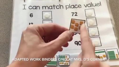 Place Value Adapted Work Binder® by Mrs Ds Corner | TPT