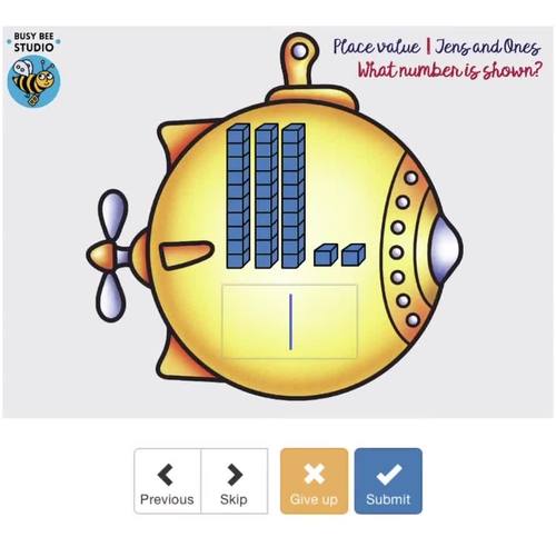 PLACE VALUE BOOM CARDS MATH PLACE VALUE TENS AND ONES PRACTICE REVIEW ...