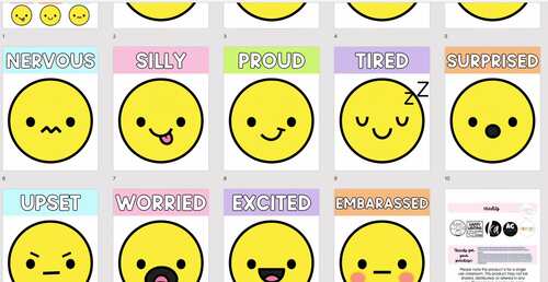 Dollar Deal! Feelings & Emotions Posters by Magical Kinders Corner