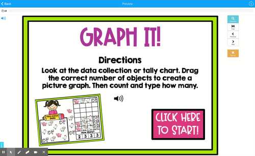 Data and Graphing Boom Cards by Krafty In Kinder Shop | TPT