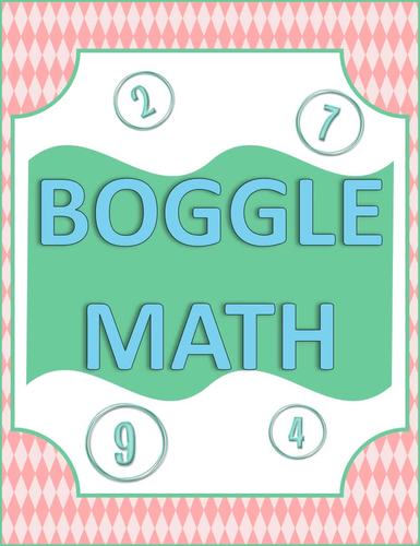 Boggle Math by Cindy's Treasures | TPT