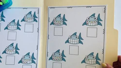 Counting 1-10 Shark-Themed File Folder Activities - Counting Starfish