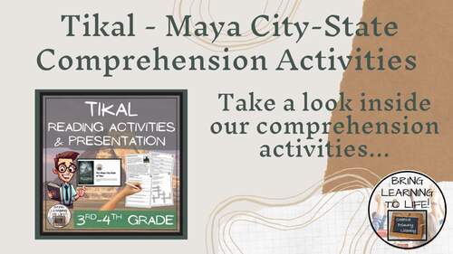 Tikal - A Maya City State Reading Comprehension Activities | 3rd-4th Grade
