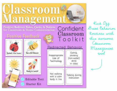 Editable Behavior Notes, Cards & Notices | Reward, Redirect & Connect w ...