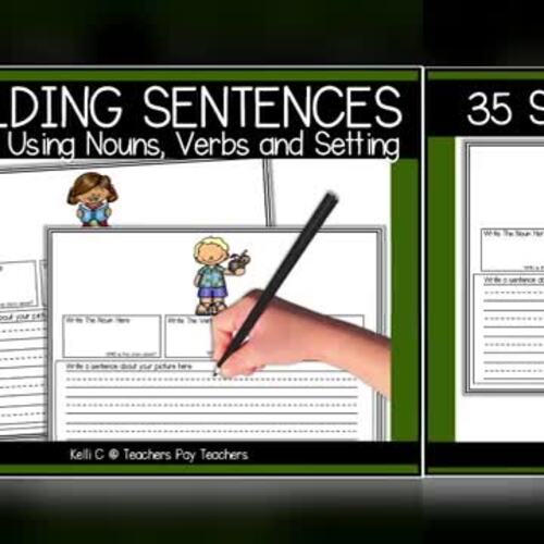 Building Sentence Worksheets 1st Grade Grammar Noun Verb Setting Back ...