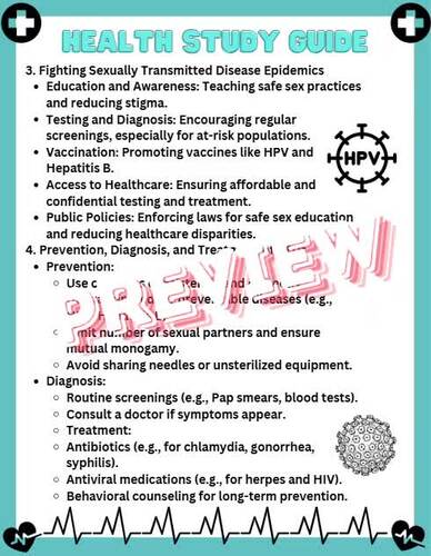 STDs, STIs, HIV, and AIDS Review and PDF Study Guide | Health | FACS