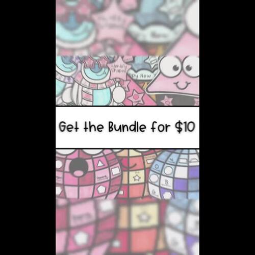 New Years Shapes Math Craft Bundle | Draw & Identify Two-Dimensional ...