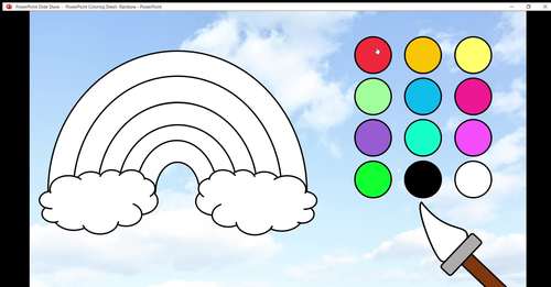 Rainbow PowerPoint Coloring Sheet | Brain Break Activity by A Pedi PT
