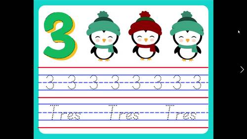 Winter Theme Spanish Numbers Handwriting Worksheet 1-10 to Trace ... Winter Theme Spanish Numbers Handwriting Worksheet 1-10 to Trace ...