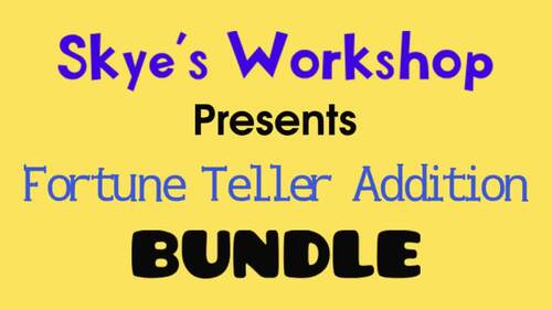 ADDITION Math Cootie Catcher Fortune Teller Game BUNDLE by Skye's Workshop