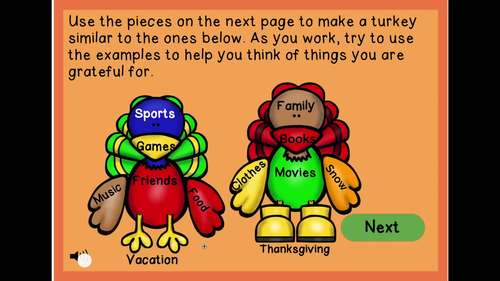 Thanksgiving Gratitude Boom Cards - Distance Learning Gratitude Activity