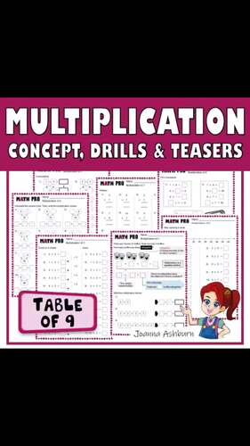 Multiplication Table of 9 Fluency Practice and Enrichment Worksheets