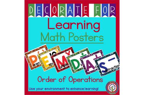 PEMDAS Order of Operation Math Posters by Smart Teaching | TPT