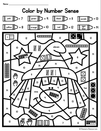 Halloween Color by Code | Color by Number Sense | Color by Number 1-20