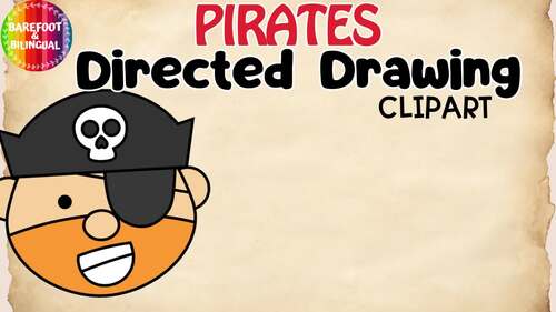 Pirate Directed Drawing Clipart | Step By Step Pirate Clipart | TPT