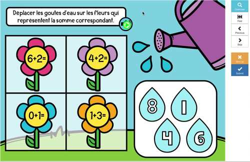 French Boom Cards - Adding numbers to 10 by Fun in French Immersion