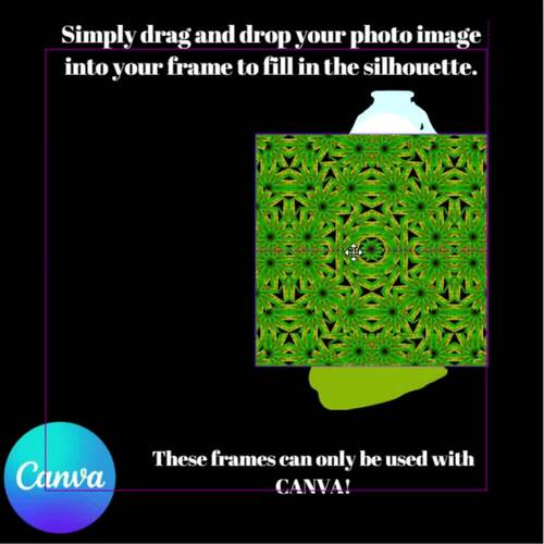 Canva Frames-AFRICAN WOMEN-10 Editable Drag & Drop Silhouette Frames