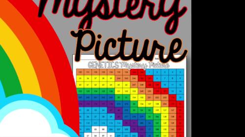 Genetics Review Mystery Picture Worksheet Activity in Digital and Print