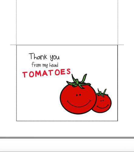 Cute PRINTABLE Thank You Greeting Cards (Food/Fruit-themed!) | TpT