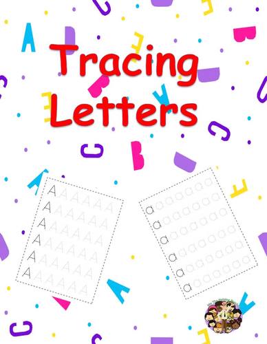 Tracing Letters from A to Z Lowercase and Uppercase by Me The Helping ...