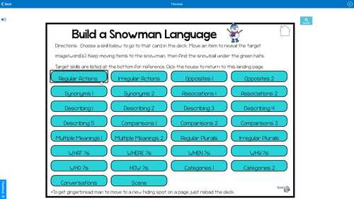 Snowman Language Boom Cards Speech Therapy | Winter | TPT