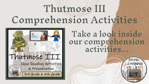 Thutmose III Close Reading Passage & Comprehension Activities | 3rd–4th ...
