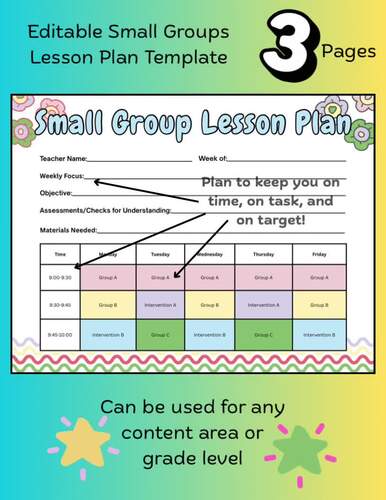 Small Group Planning Templates | Literacy & Math | K–5 | TPT