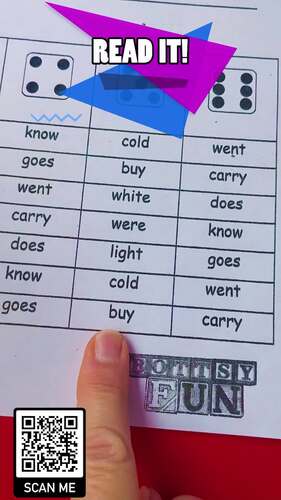 Vowel Teams -oo -au -ue -ie Reading Phonic Practice Dice Games by BottsyFUN