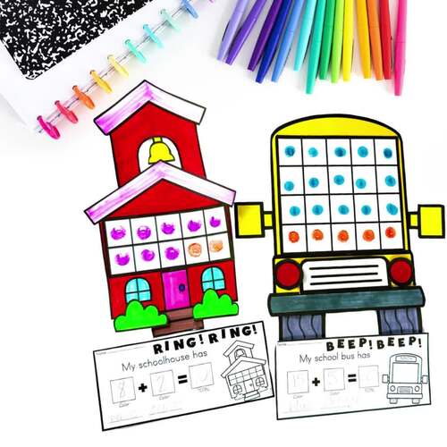 Back to School Math Activities First Day of School Crafts | TPT