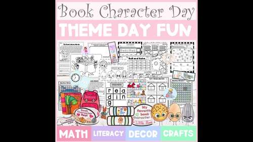 End of the Year Activities-Book Character Day Pack | Crafts, Math, ELA ...