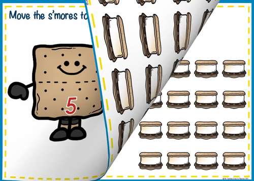S'mores Counting BOOM Cards How Many Sleeping Bags Numerals and Number ...