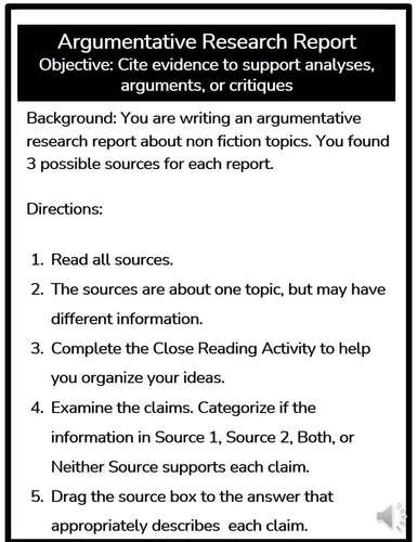 Argumentative Research Cite evidence to support analyses, arguments ...