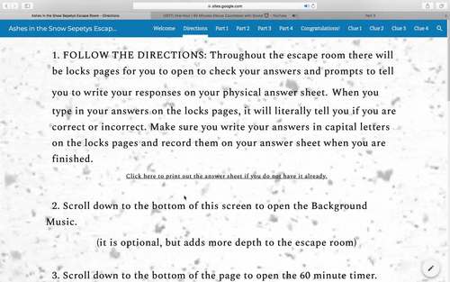Ashes in the Snow Escape Room | Ruta Sepetys | Between Shades of Gray
