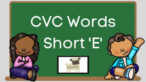 CVC Words, Short E, Video and Slides, eBook, Phonics Practice Reading