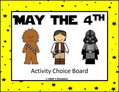 May the 4th Activity Choice Board by Cindy's Treasures | TPT